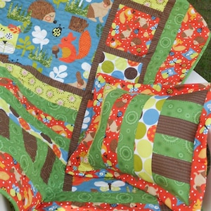 Baby Quilt Pattern - Forest Frolic - Crib Size With Pillow - Hard Copy ...