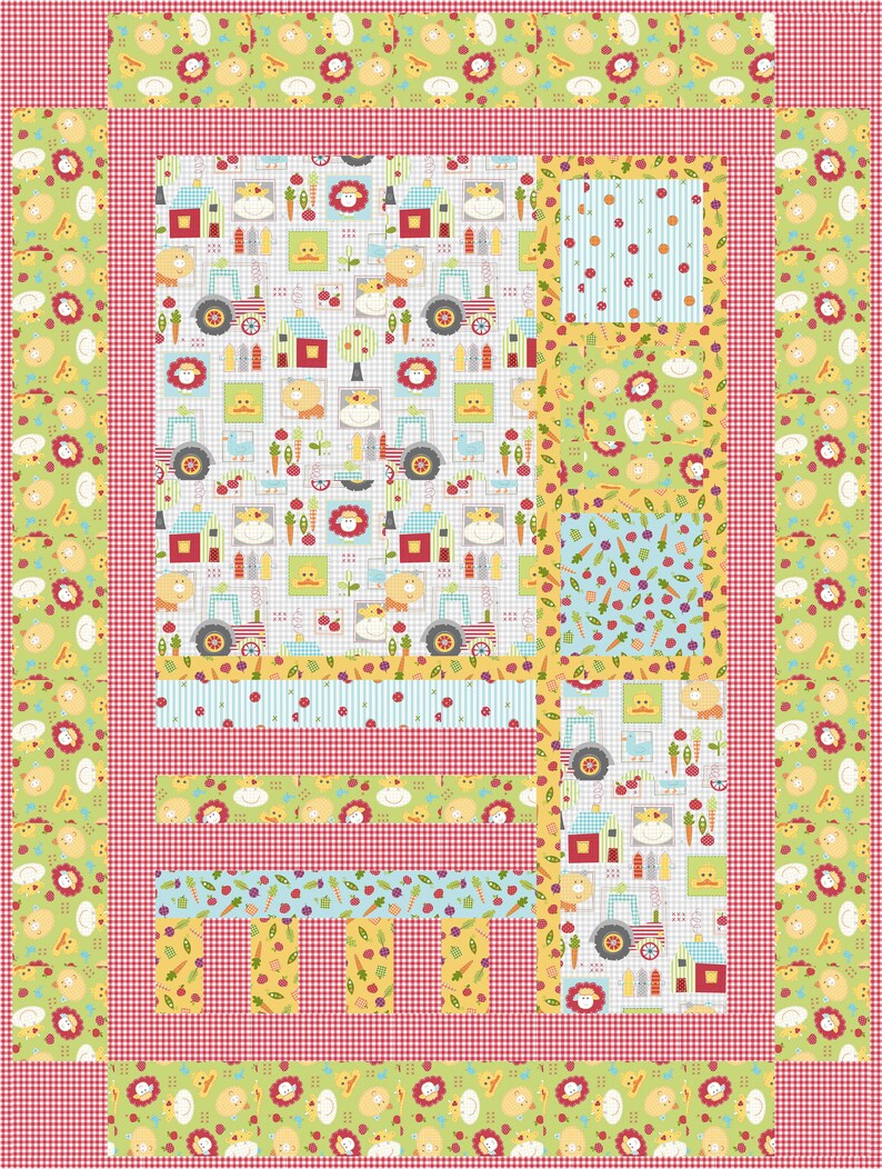 Baby Quilt Pattern Forest Frolic Crib Size With Pillow - Etsy