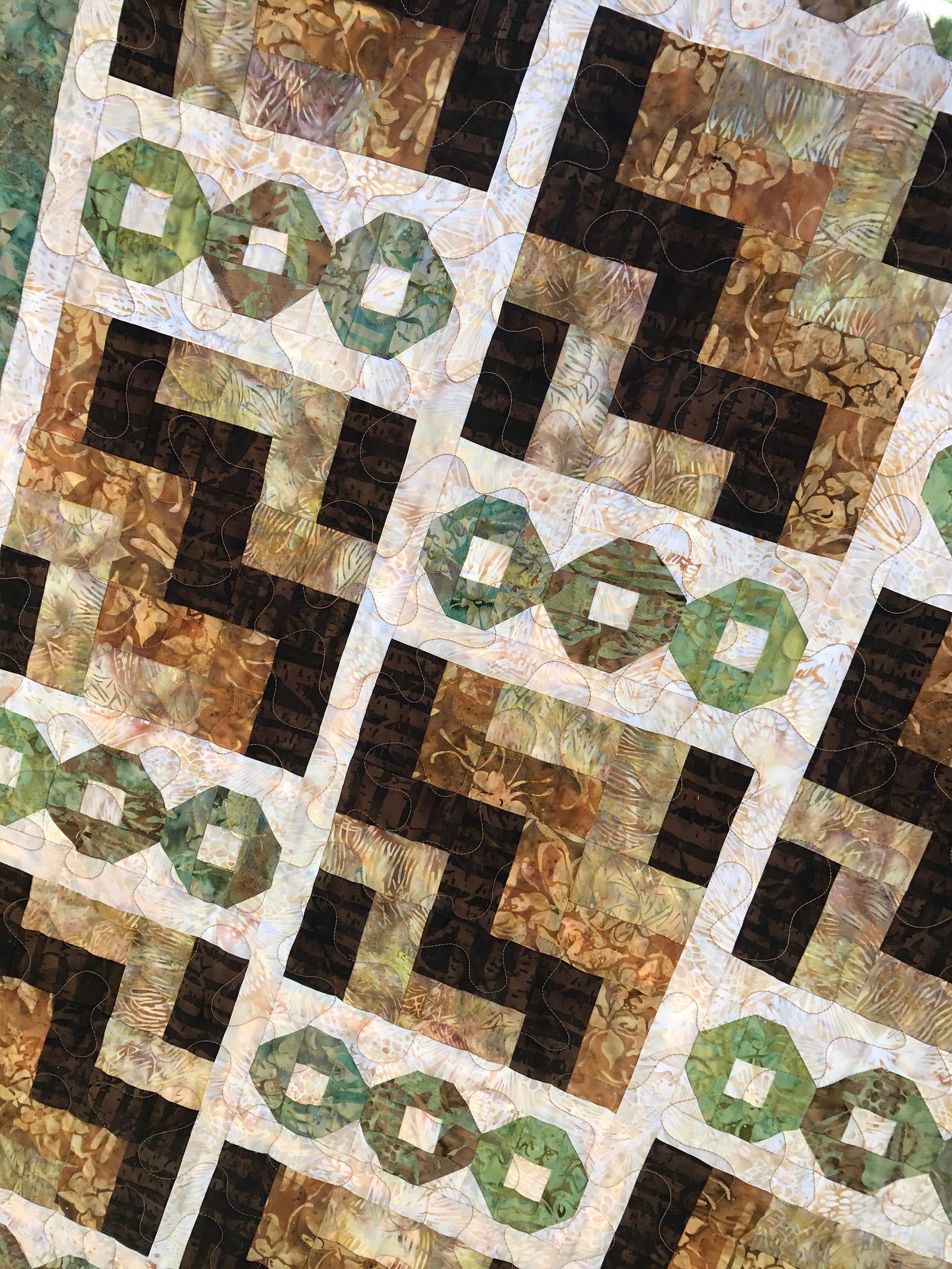 Batik Quilt Pattern: Stepping in Circles Design (PDF INSTANT DOWNLOAD ...