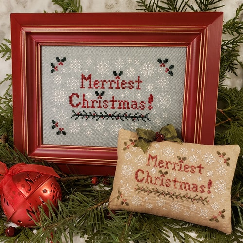 Primitive Christmas Cross Stitch Pattern Pdf Download - Etsy