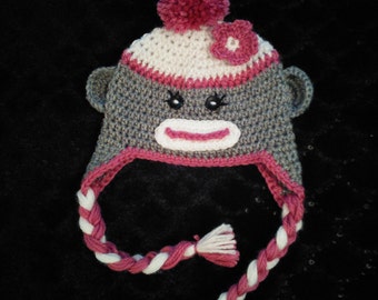 Crochet Sock Monkey Hat Pattern - Etsy
