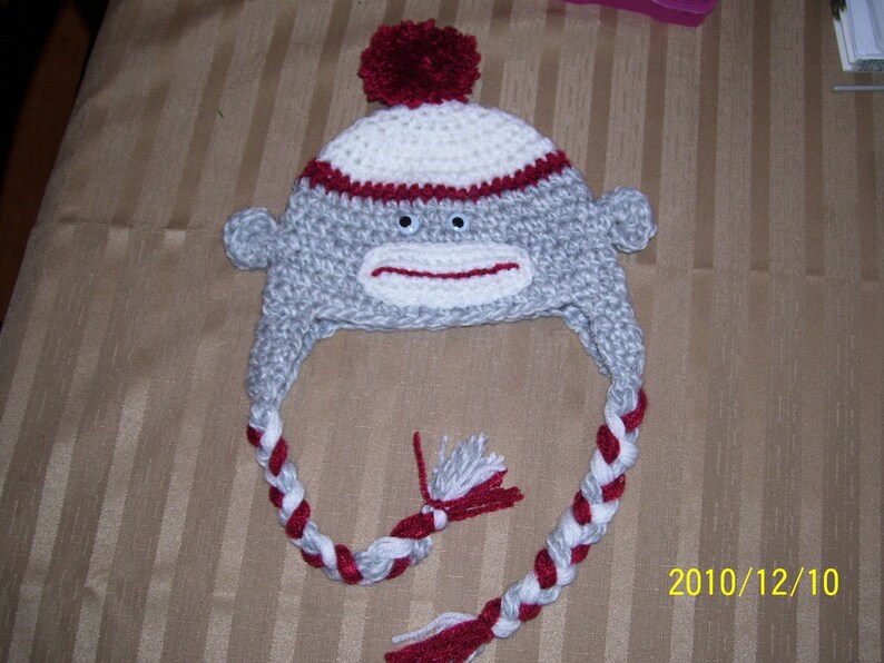 Crochet Sock Monkey Hat Pattern - Etsy