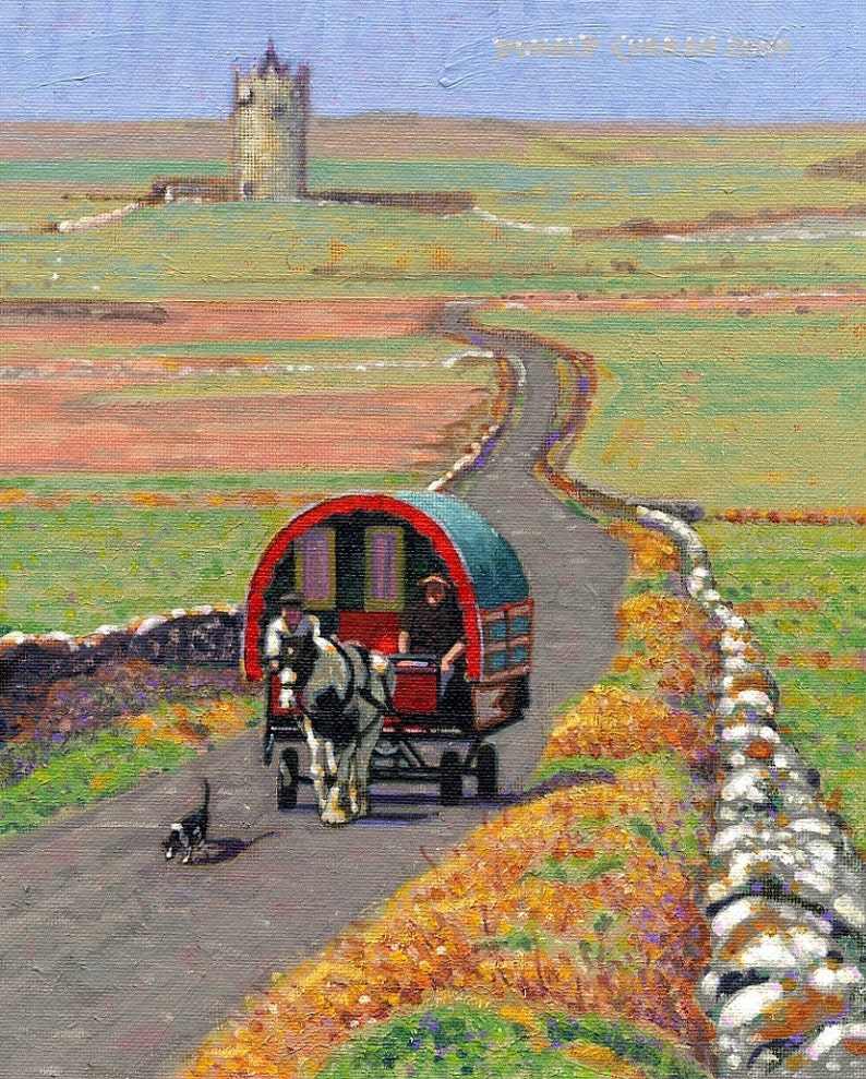 Color Print of Oil Painting, Doolin Tower Irish Scene 173, Ireland - Etsy
