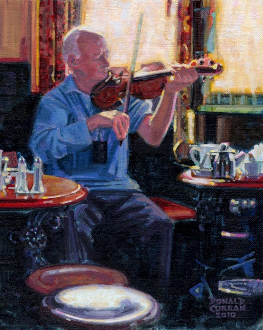 Color Print of Oil Painting, Pub Fiddler Irish Scene 175, Ireland - Etsy