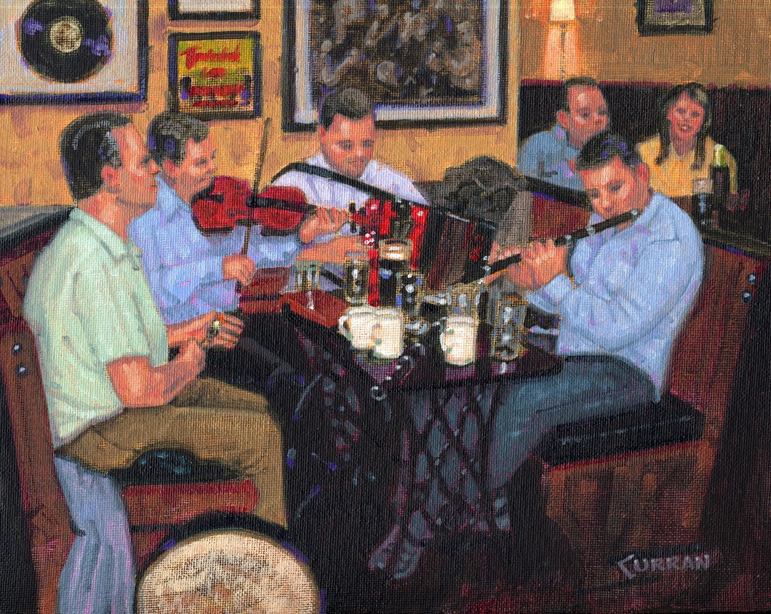 Color Print of Oil Painting, A Doolin Pub Session, Ireland - Etsy
