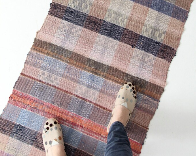 Vintage Swedish Rag Rug, 1920s Floor Runner, 14 Ft 8 Inches - Etsy