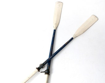 Vintage Oars, Wooden Oars, Pair Boat Oars, Rustic Oars, Oars With Locks ...