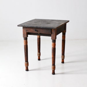Antique Primitive End Table With Drawer - Etsy