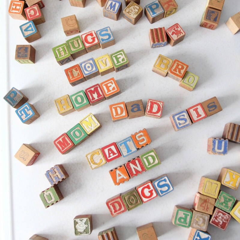 Wooden Alphabet Blocks - Etsy