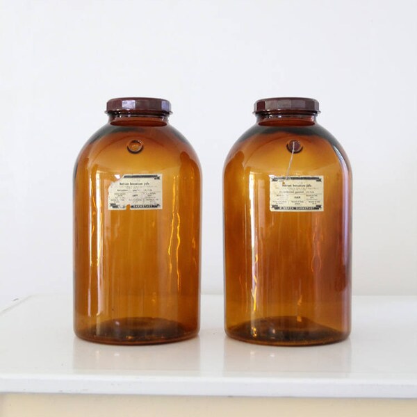 Antique Large Apothecary Jars - Etsy
