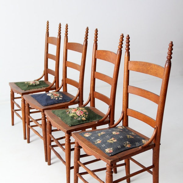 Antique Ladder Back Chairs - Etsy