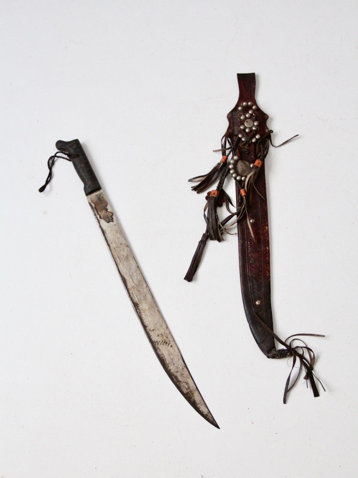 Vintage La Marca Corneta Machete With Leather Sheath - Etsy