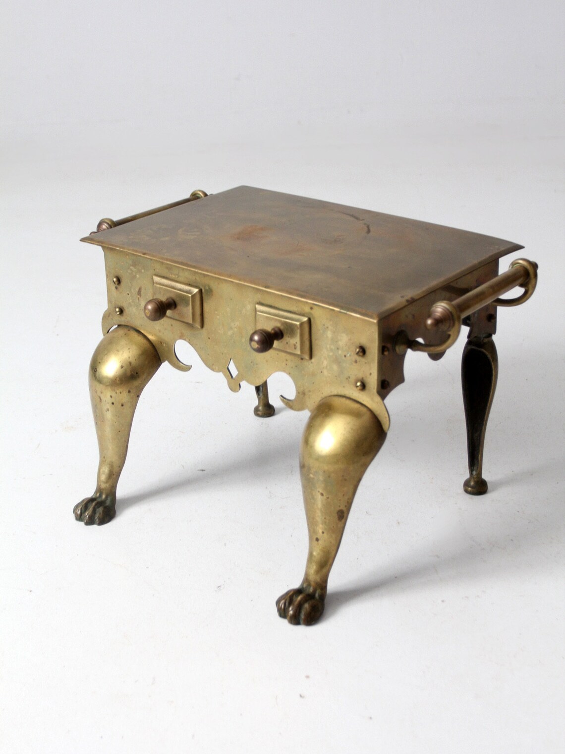 Antique Brass Hearth Footman | Etsy