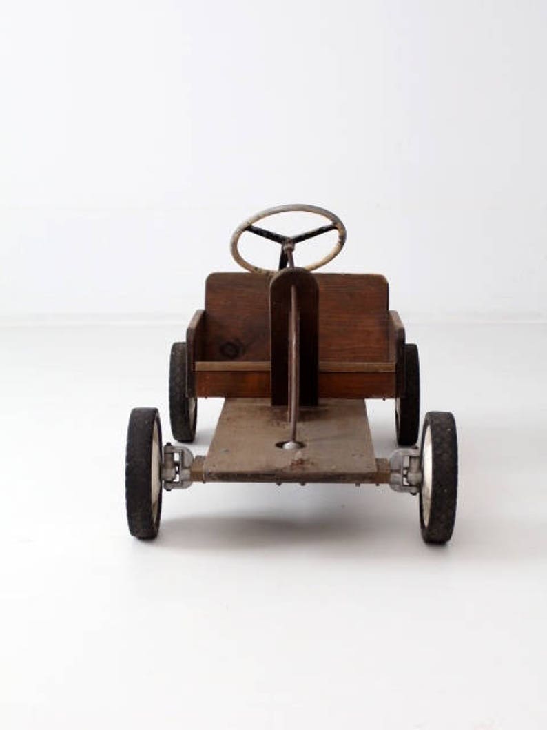 Vintage Toy Riding Car Wooden Push Car - Etsy