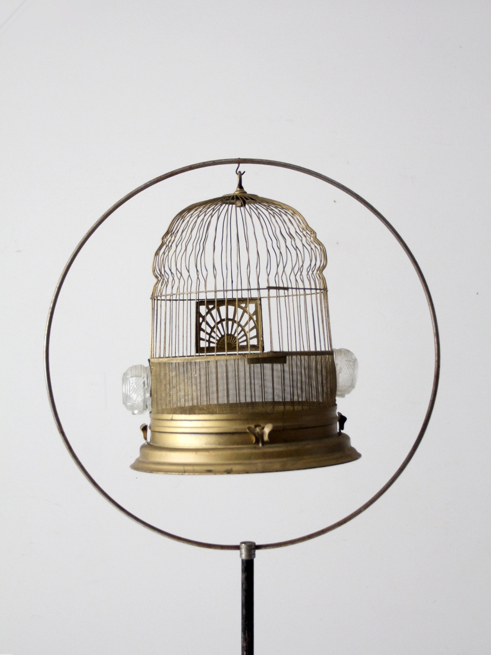 Antique Crown Bird Cage With Stand - Etsy