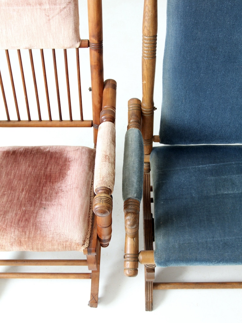Victorian Platform Rocking Chair Pair - Etsy