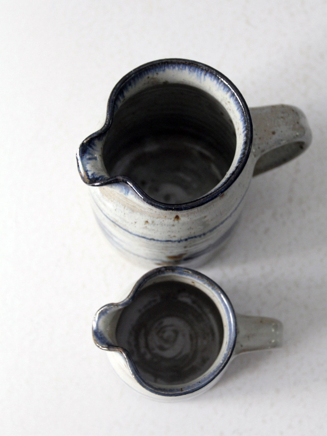 Vintage English Studio Pottery Pitcher Set of 2 - Etsy