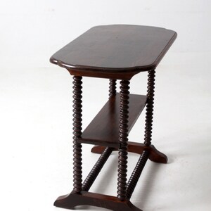 Antique Spool Leg Side Table - Etsy