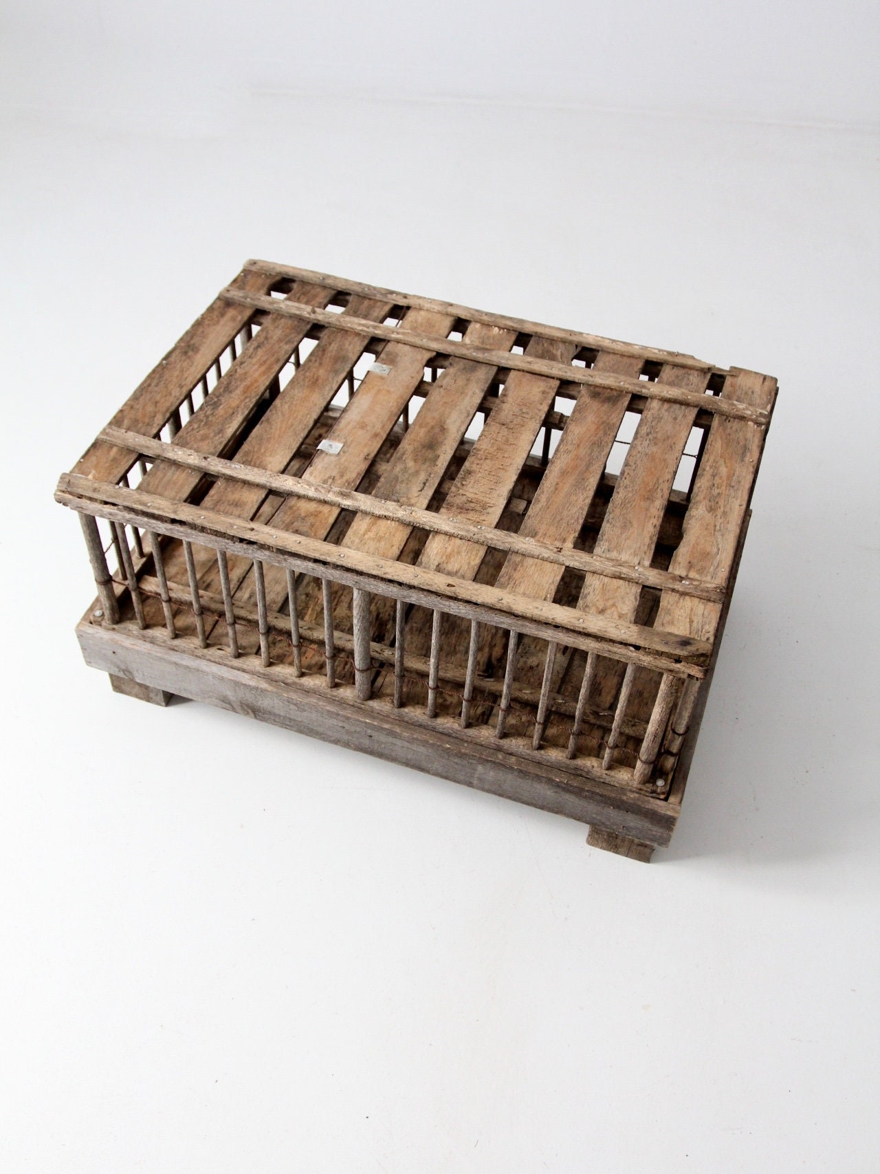 Vintage Farm Cage Rustic Wooden Coffee Table Wood Crate - Etsy UK