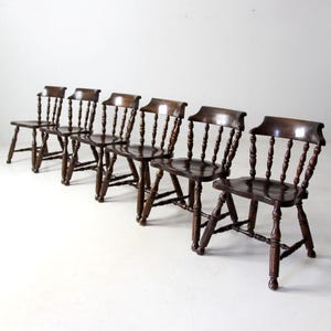 Set of 6 Colonial Revival Dining Chairs - Etsy