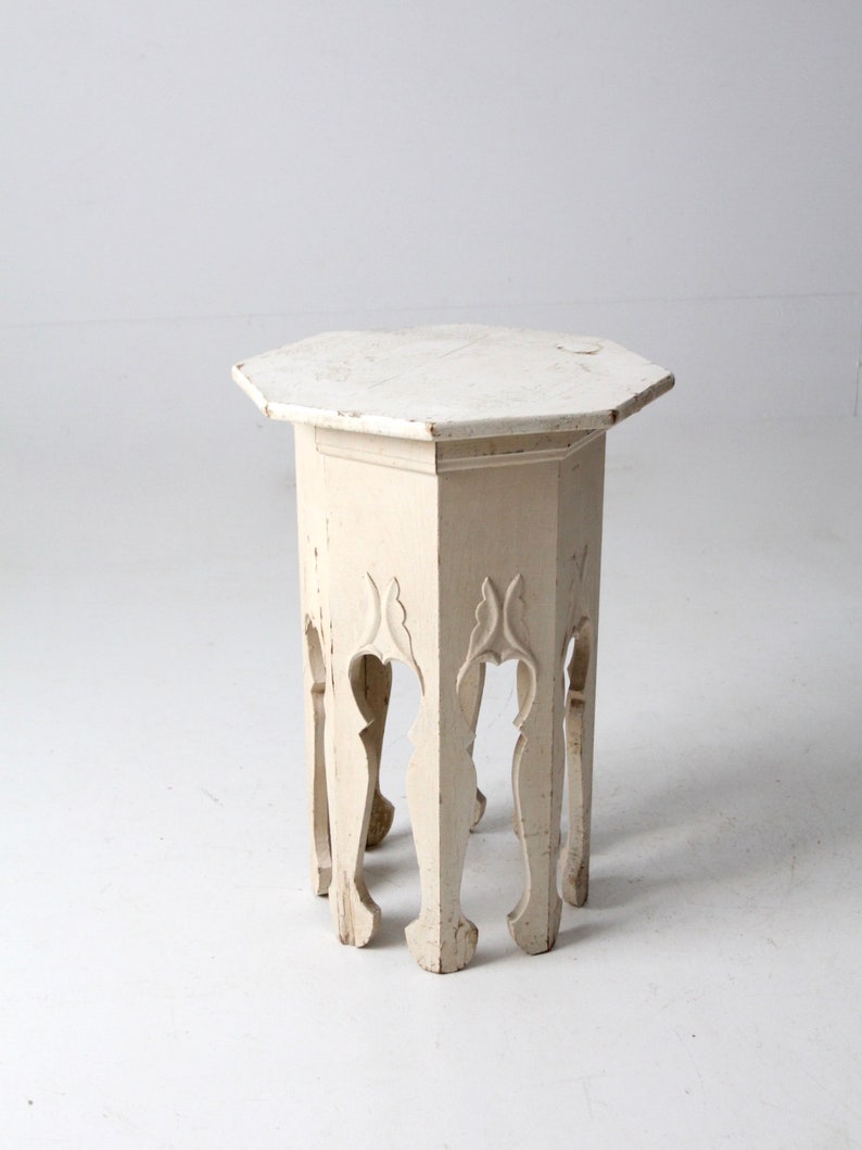Antique Octagonal Side Table - Etsy
