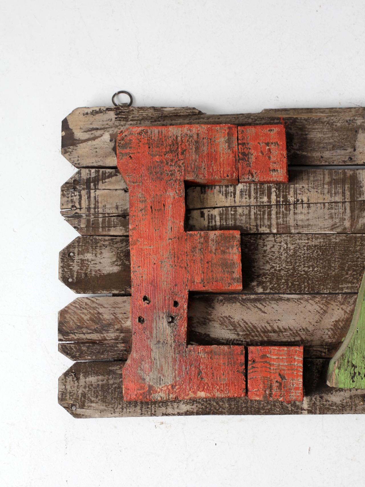 Vintage Rustic Wood "eat" Sign - Etsy