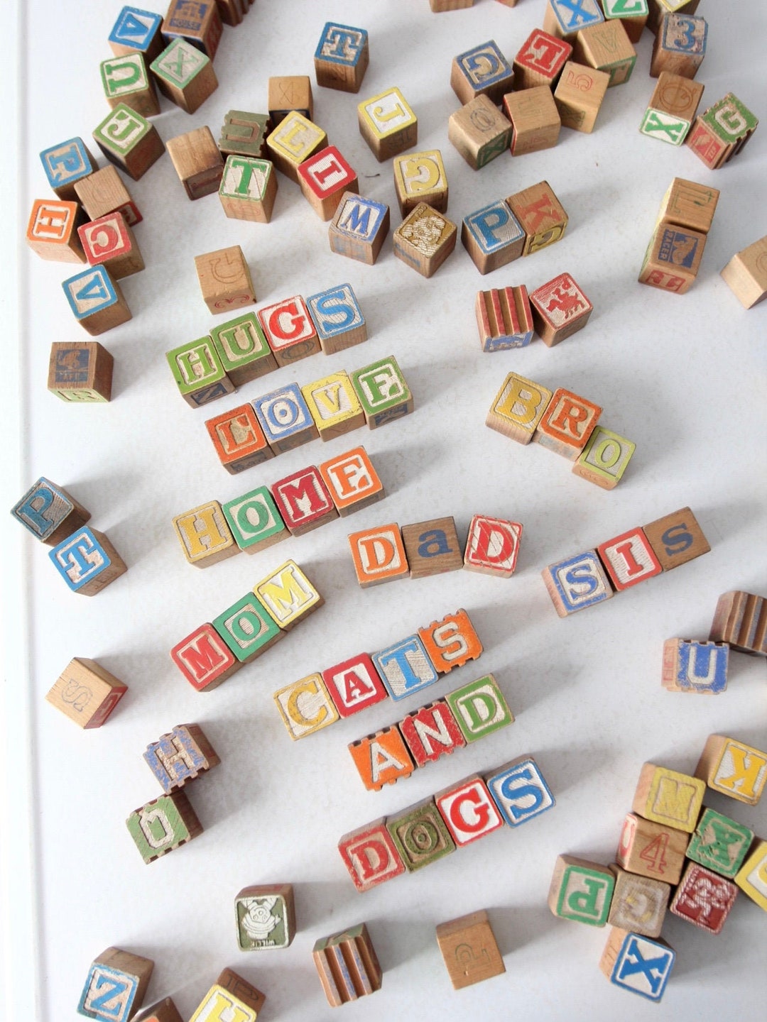 Vintage Toy Alphabet Blocks Collection 120 Pc - Etsy