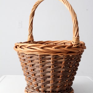 Vintage Wicker Basket - Etsy