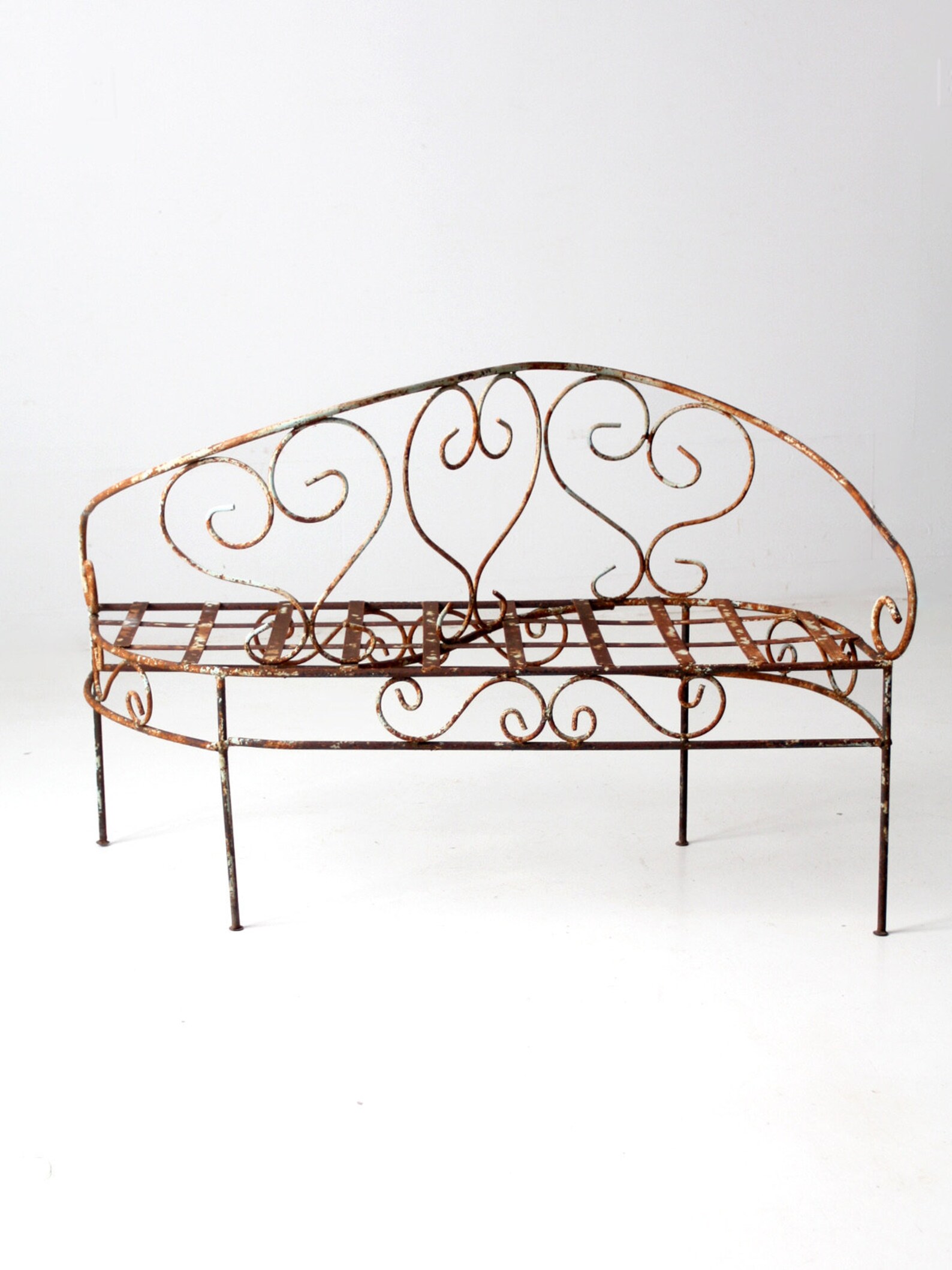 Antique Iron Conversation Bench Tete-a-tete Garden Bench - Etsy