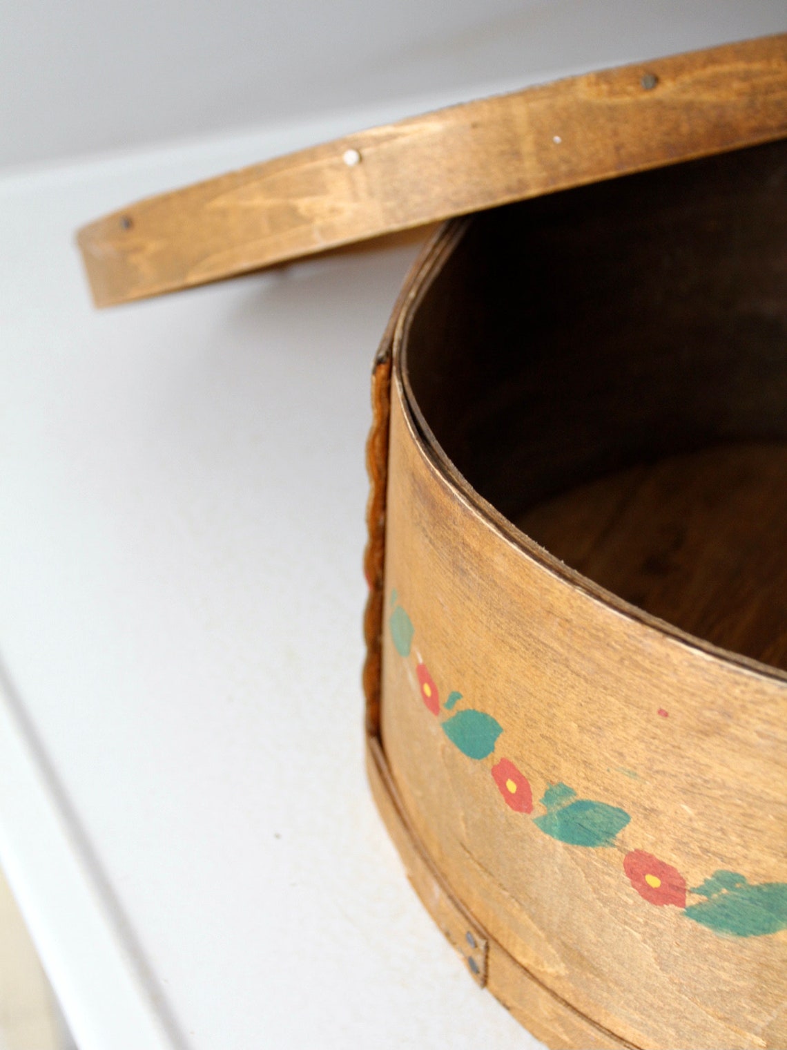 Vintage Stencil Painted Cheese Box - Etsy