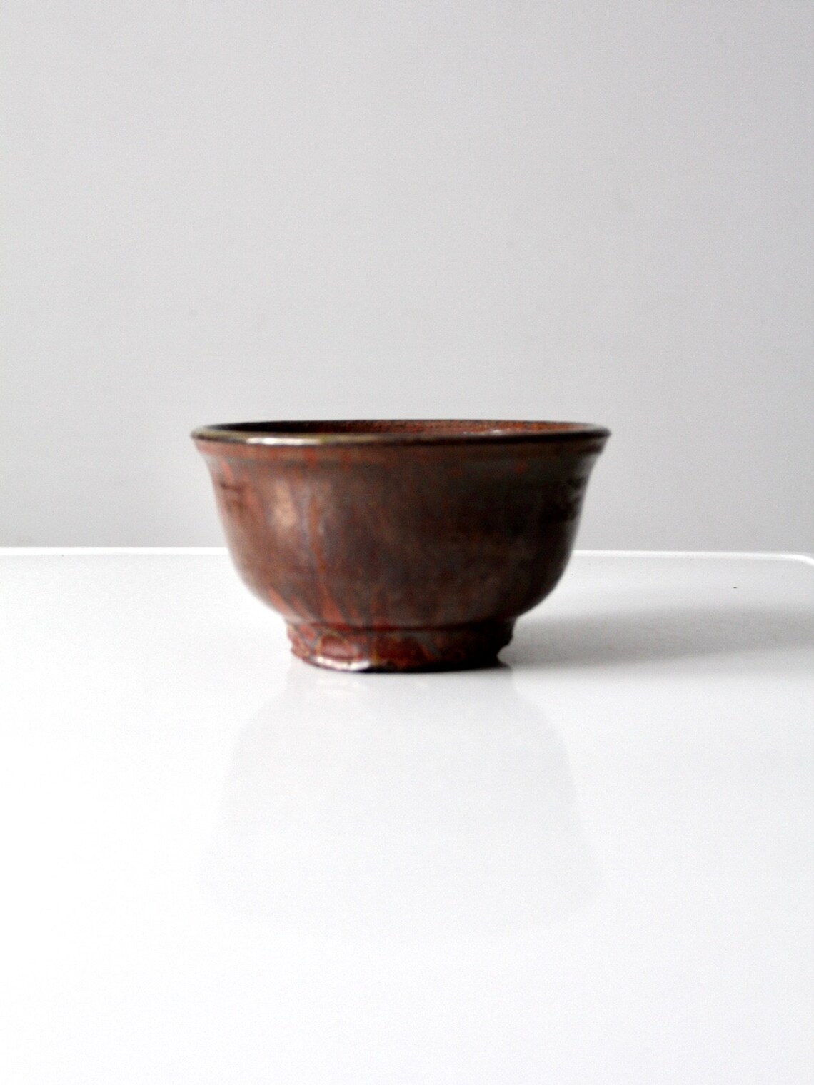 Vintage Brick Red Studio Pottery Bowl | Etsy