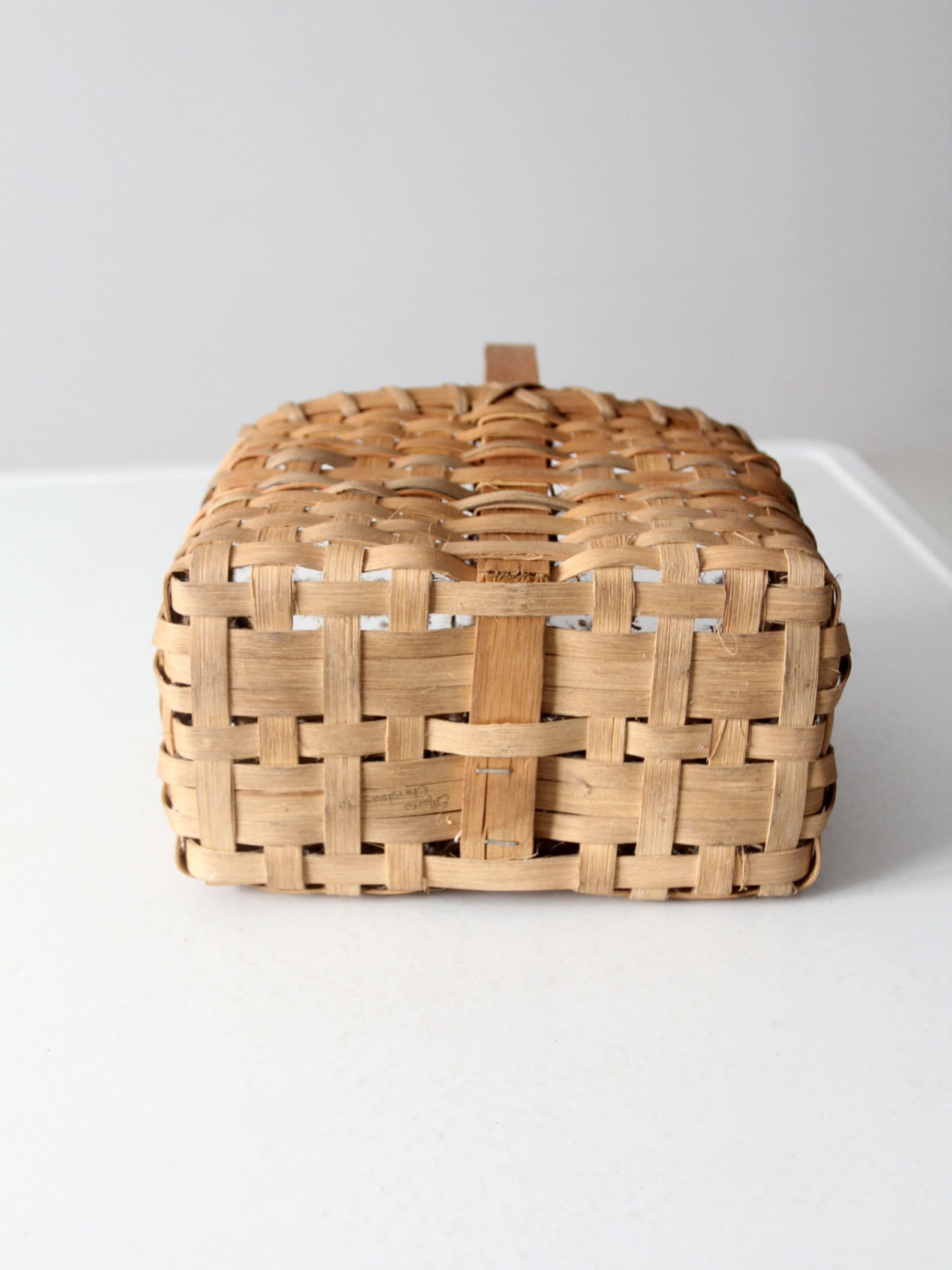 Vintage Splint Weave Basket With Compartments | Etsy