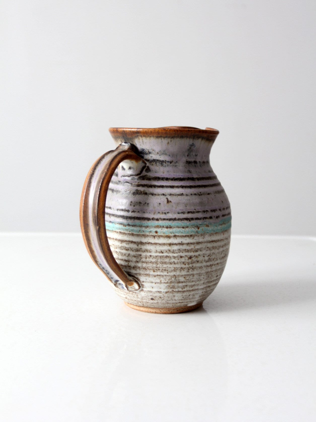 Vintage signed studio pottery pitcher | Etsy