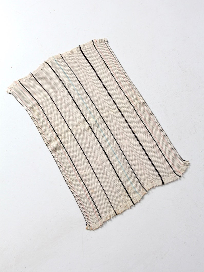 Vintage Striped Rag Rug Accent Rug - Etsy