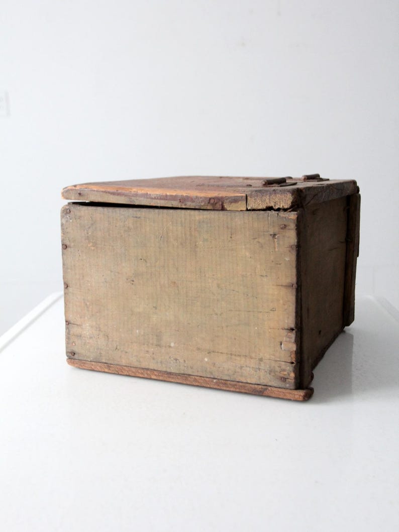 Vintage Wooden Storage Box - Etsy