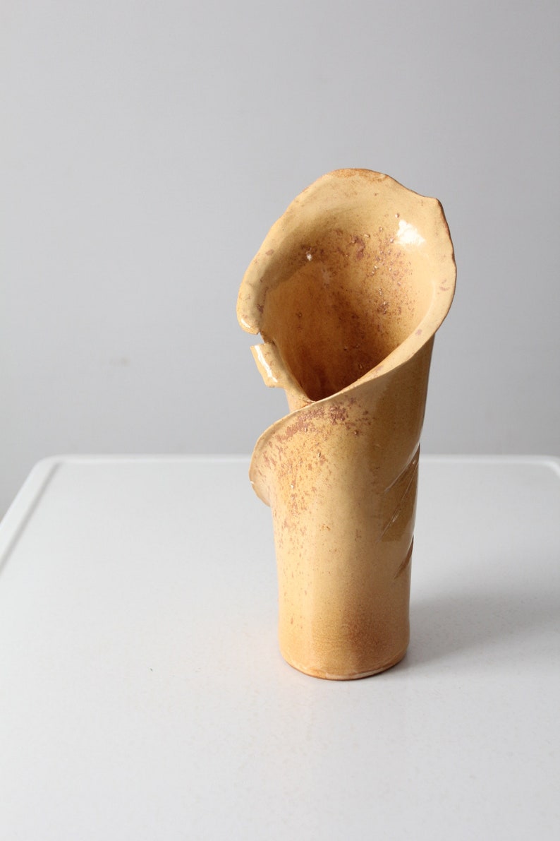 Vintage Free Form Studio Pottery Vase - Etsy