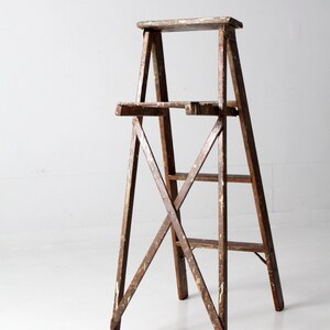 Vintage Painter's Wooden Folding Ladder - Etsy