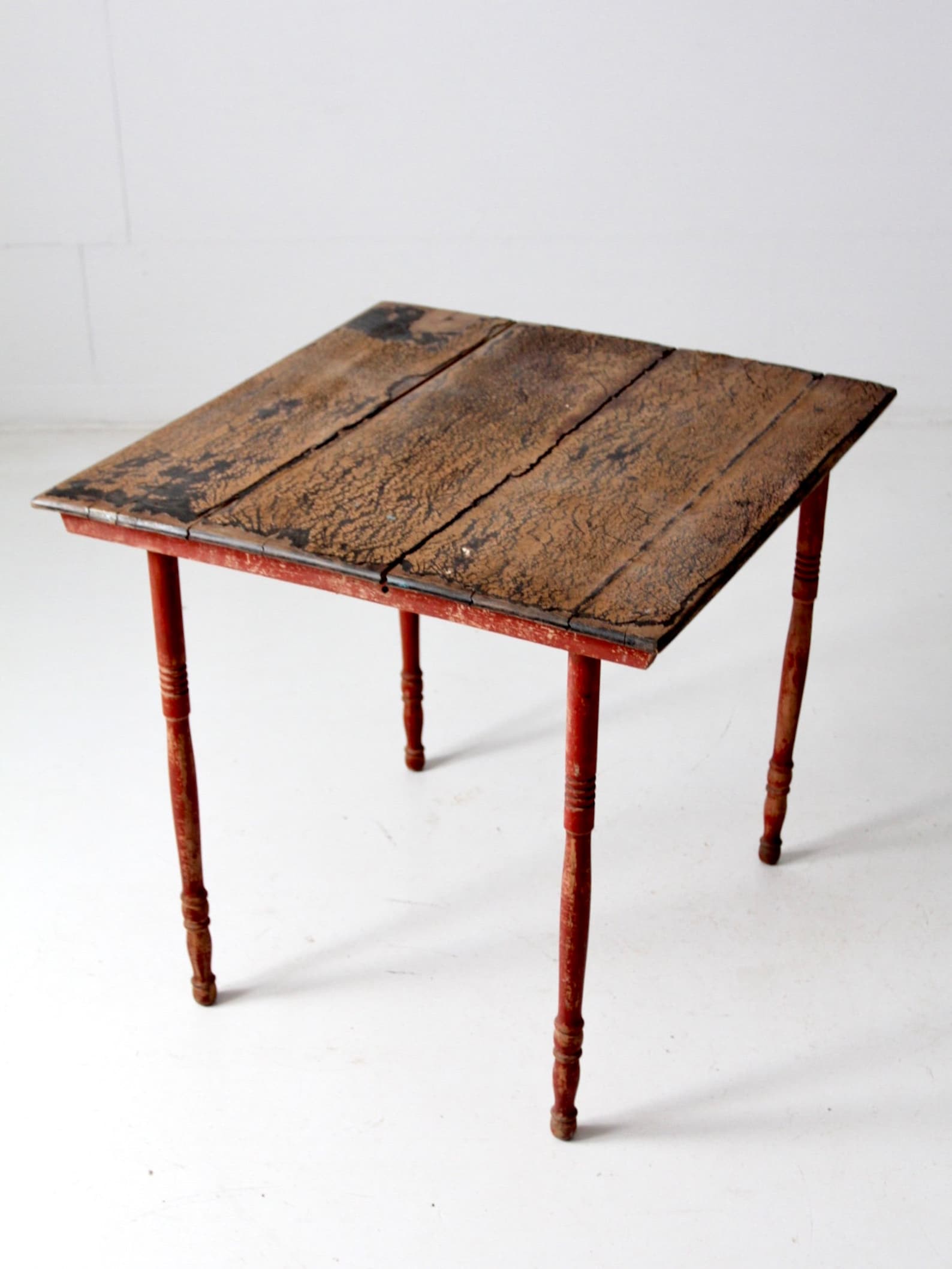 Antique Folding Table Rustic Wooden Collapsible Table - Etsy