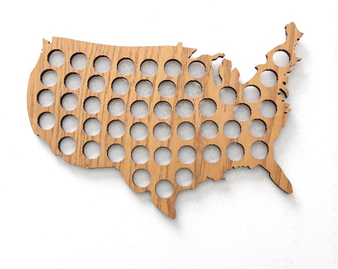 Vintage State Quarter Map - Etsy