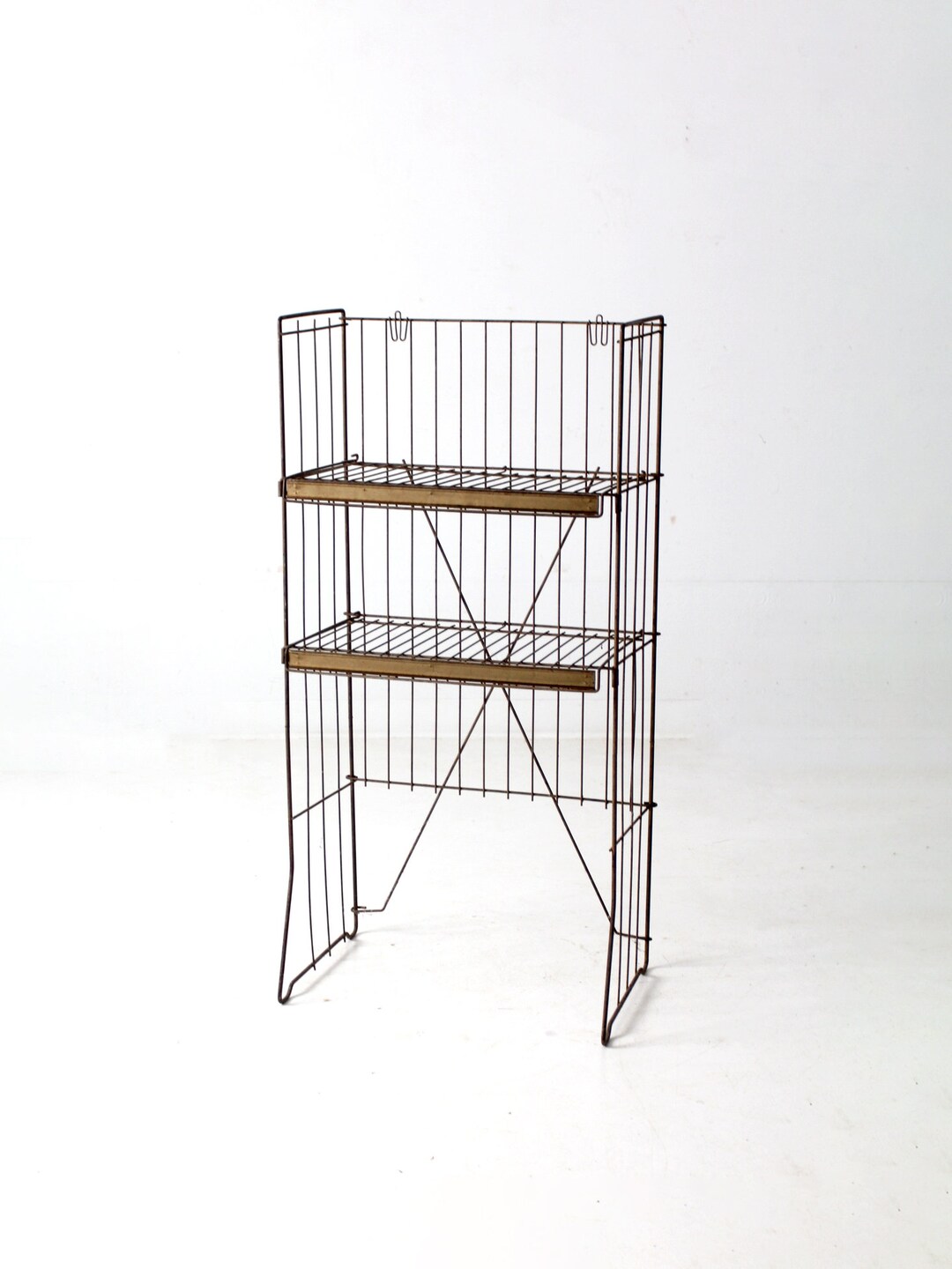 Vintage Metal Shelving Rack, Industrial Display Rack - Etsy