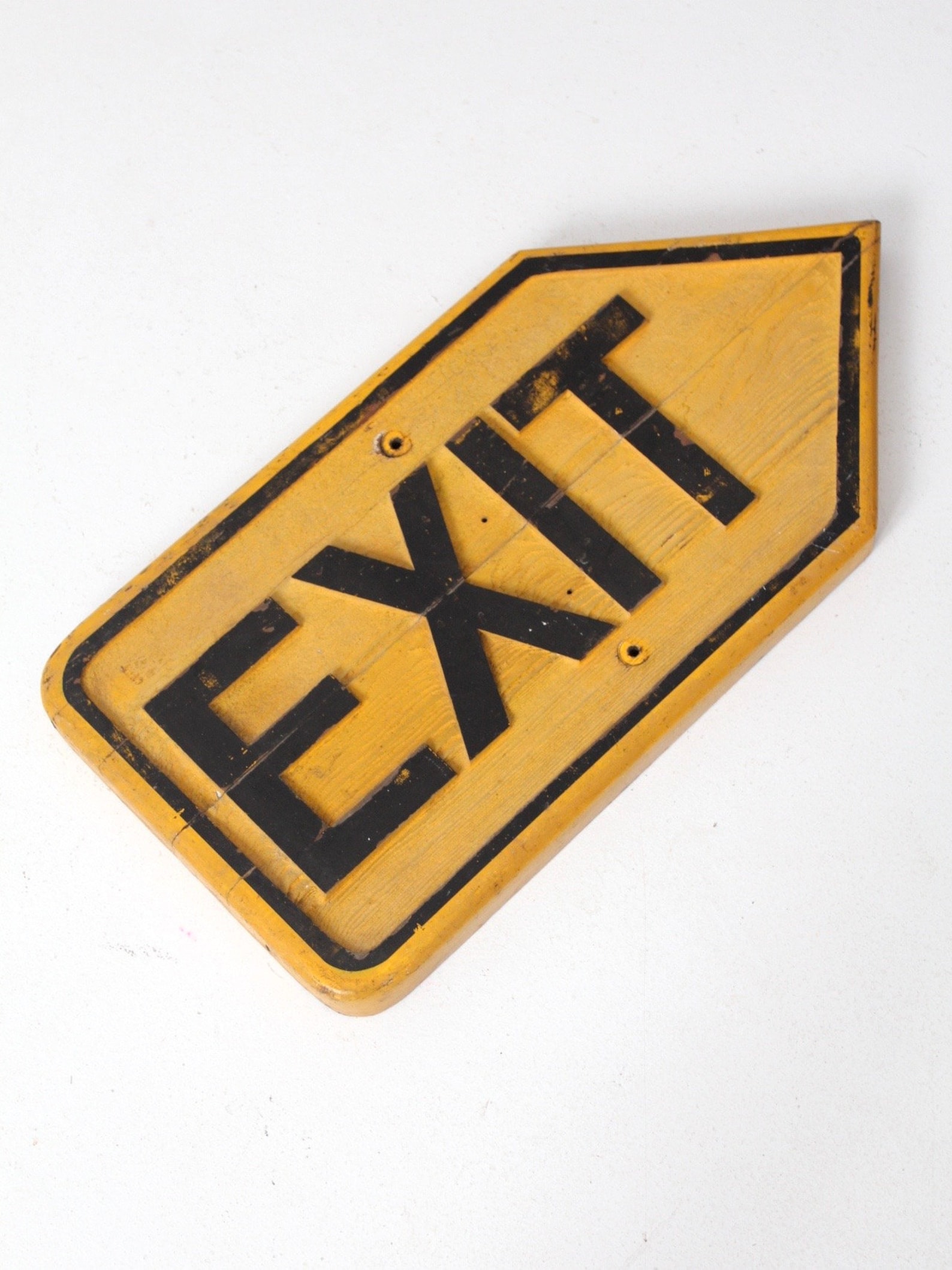Vintage Rustic Wood Exit Sign - Etsy