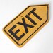 Vintage Rustic Wood Exit Sign - Etsy