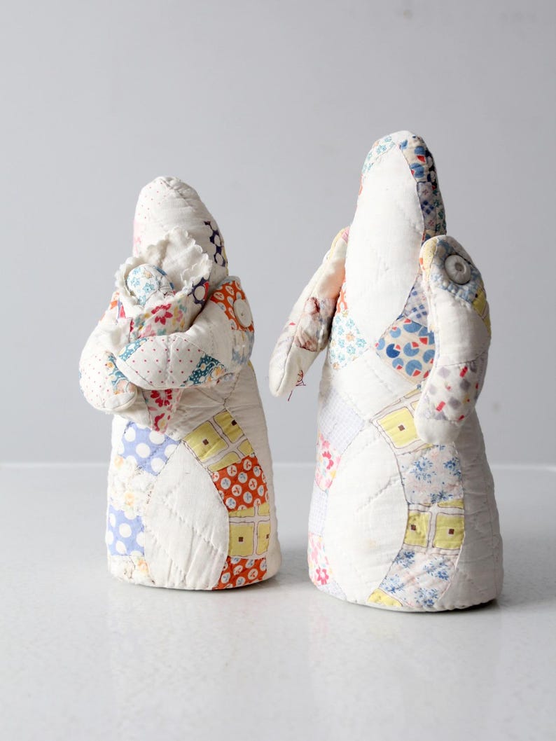 Vintage Quilted Folk Art Dolls - Etsy