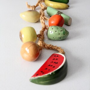 Vintage Ceramic Fruit on Rope Hanging - Etsy