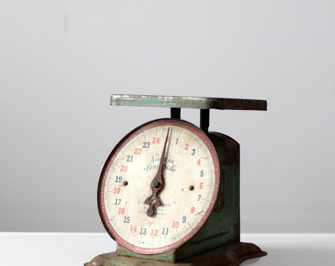 Vintage Kitchen Scale, Green Metal Scale - Etsy
