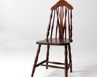 Beautiful Antique Walnut Splat Tapered Back Windsor Chair - Etsy