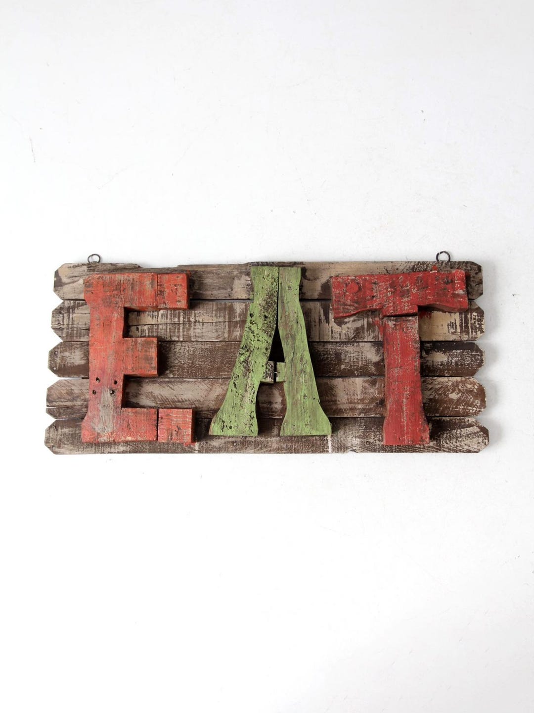 Vintage Rustic Wood "eat" Sign - Etsy