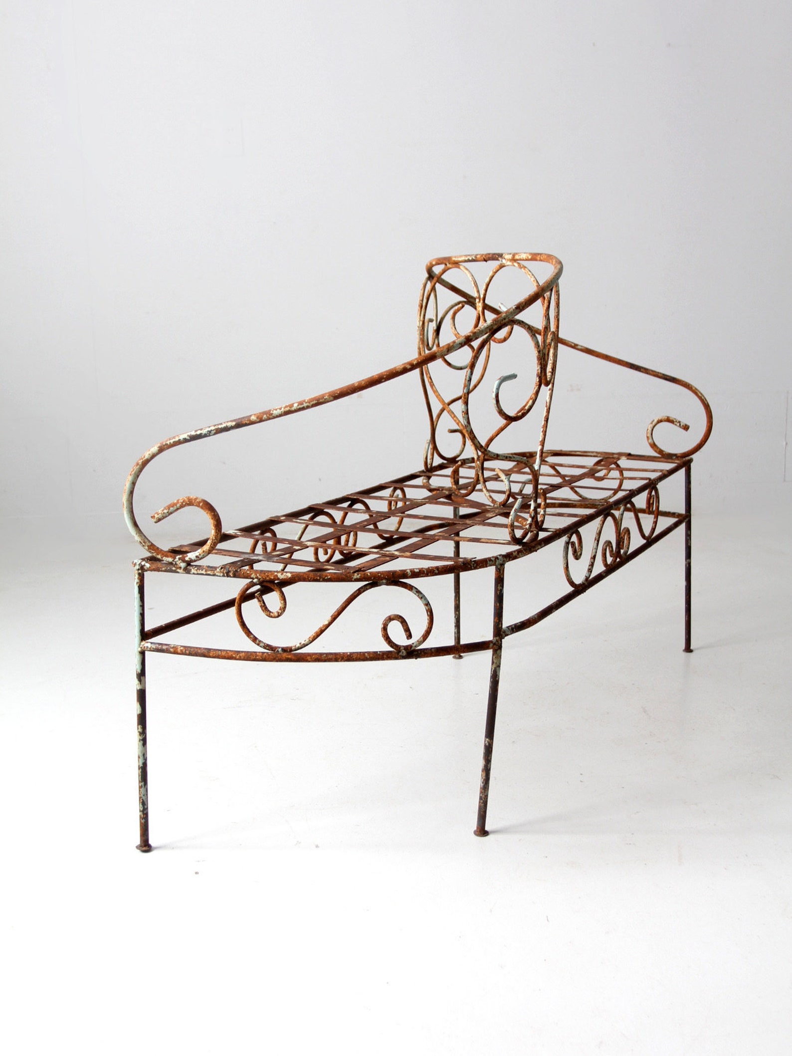 Antique iron conversation bench tete-a-tete garden bench | Etsy