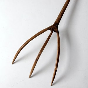 Antique Primitive Hay Fork - Rustic Wooden Pitch Fork - Etsy