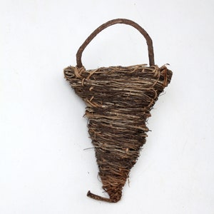 Vintage Rustic Wicker Wall Basket - Etsy